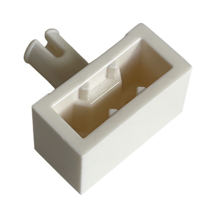 LEGO White Brick 1 x 2 with Pin with Bottom Stud Holder (44865) | Brick ...