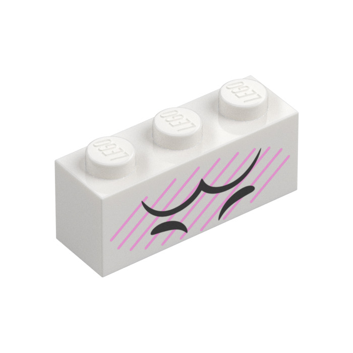 LEGO Brick 1 x 3 with Boo Shy Upper Face (79560 / 107974) | Brick Owl ...