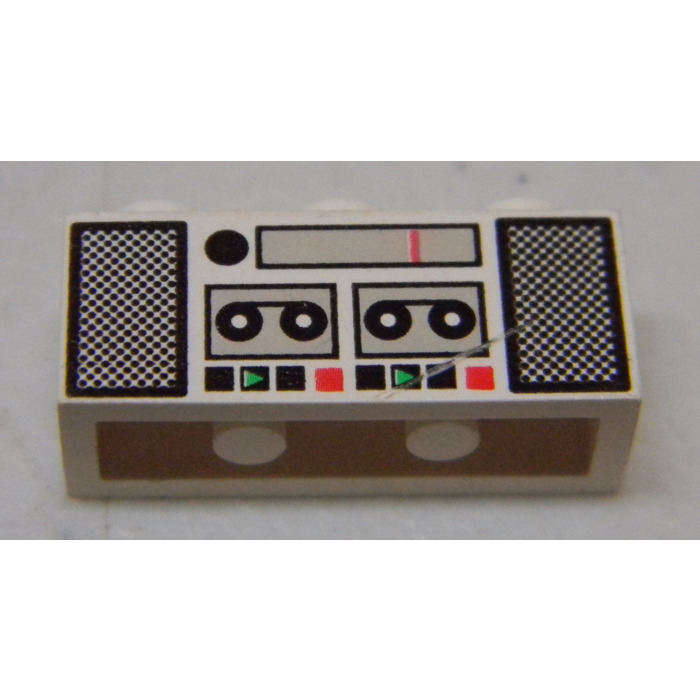 LEGO White Brick 1 x 3 with Double Tape Deck and Radio (3622 / 82015 ...