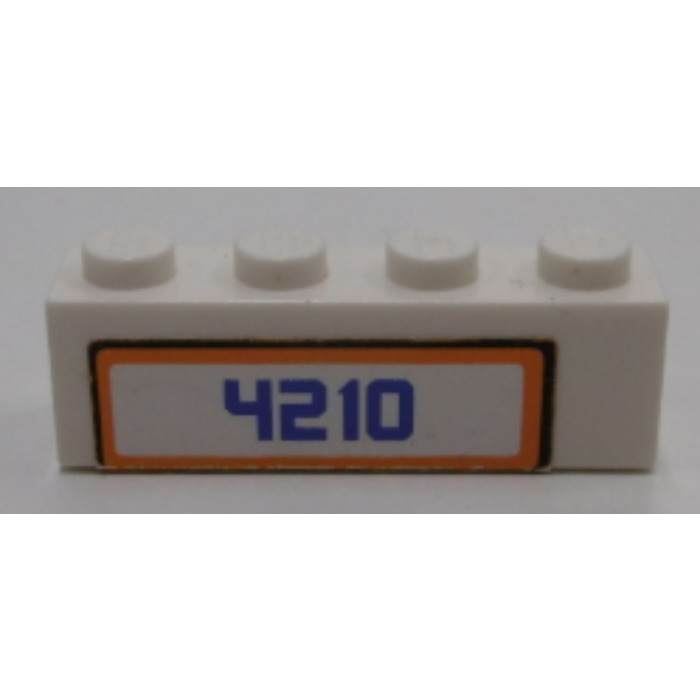 LEGO White Brick 1 x 4 with '4210' Sticker (3010) | Brick Owl - LEGO ...