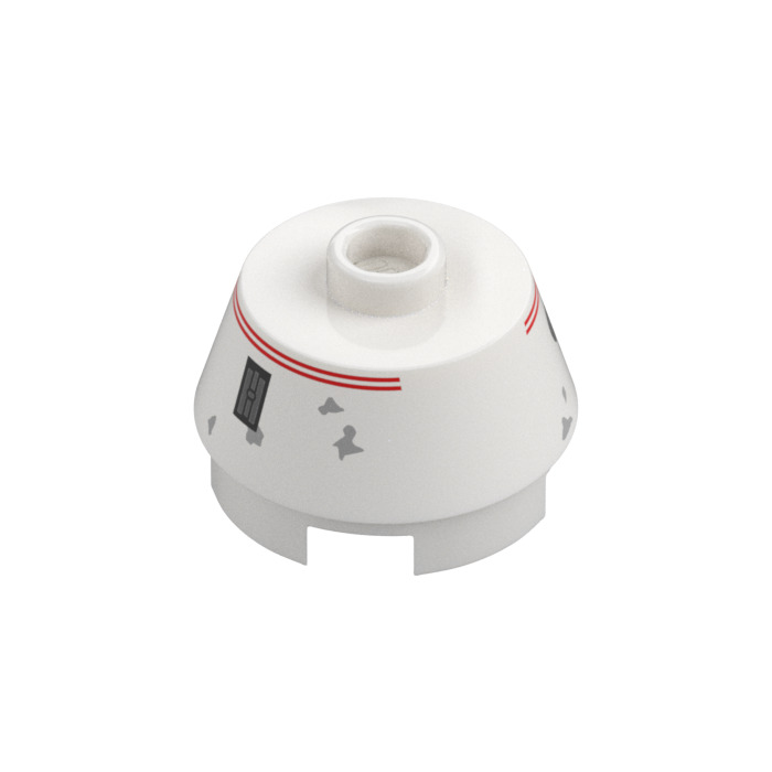 LEGO Brick 2 x 2 Round with Sloped Sides with R5-D4 Astromech Droid ...