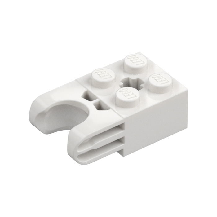 LEGO White Brick 2 x 2 with Ball Socket and Axlehole (Wide Open Socket ...
