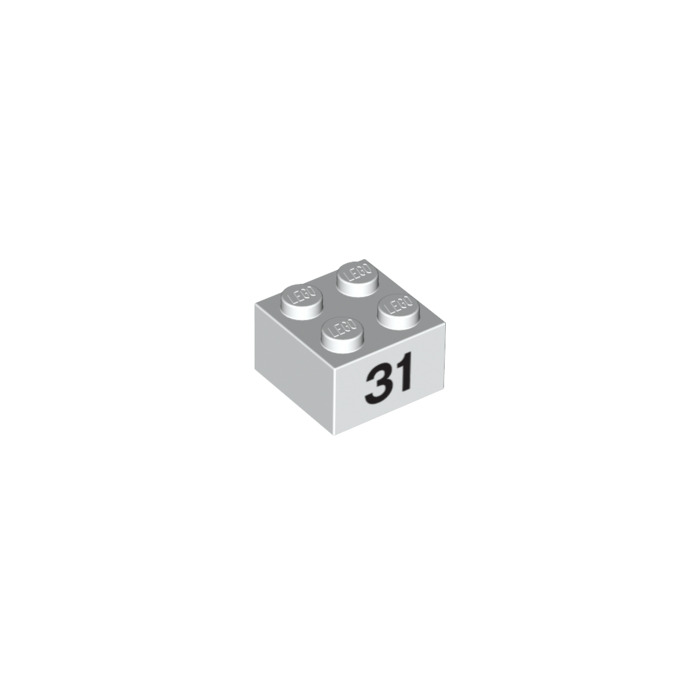 LEGO Brick 2 x 2 with Number 31 (14988 / 97669) | Brick Owl - LEGO ...