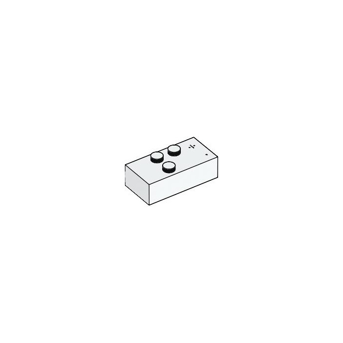 LEGO White Brick 2 x 4 Braille with Decimal Point (".") and Division ...