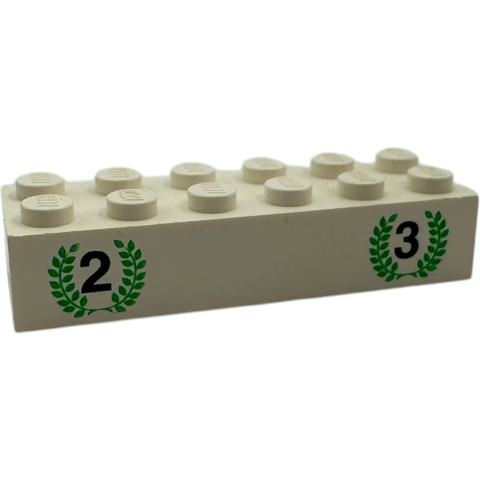 LEGO Brick 2 x 6 with Second and Third Place (2456 / 83050) | Brick Owl ...