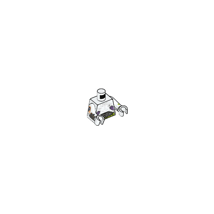 LEGO White Buzz Lightyear with Dark Tan Wings Minifig Torso (973 / ...