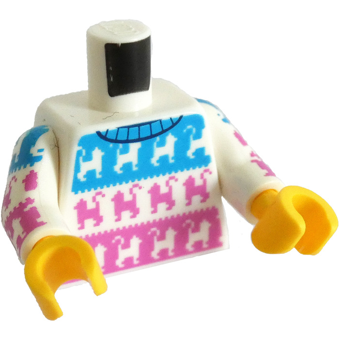 LEGO White Cat Lover Sweater Torso (973 / 76382) | Brick Owl - LEGO ...