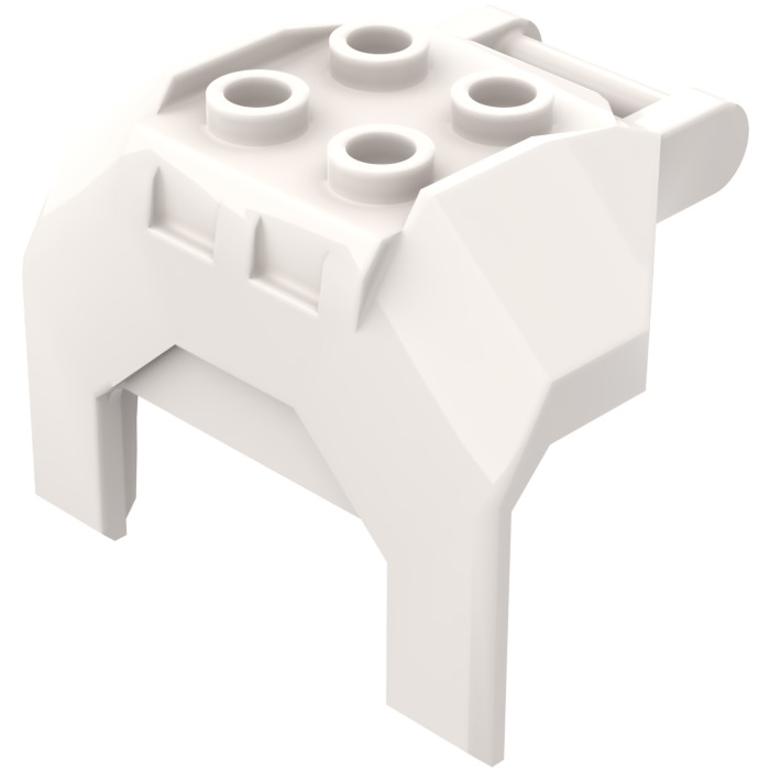 LEGO White Chest Armor with 4 Studs and Bar Handle (27167) | Brick Owl