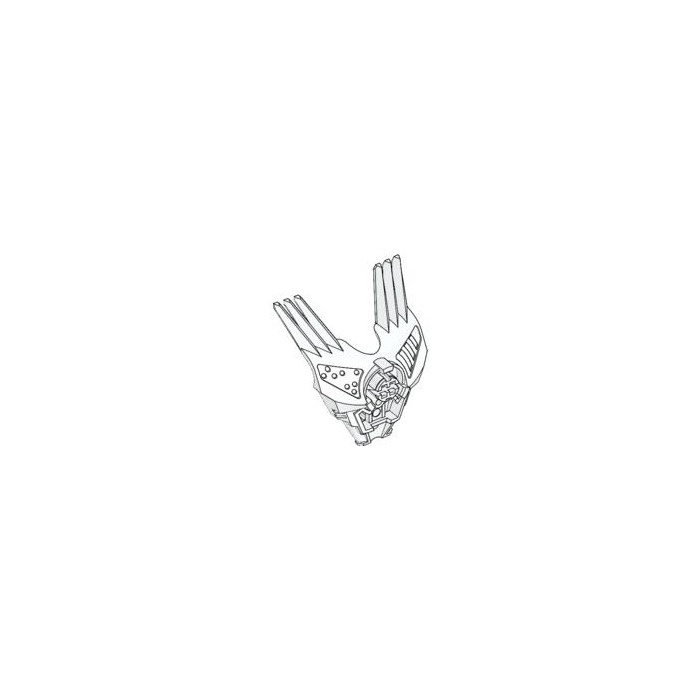 LEGO White Chest Armor with Triple Spiked Shoulders (87801) | Brick Owl