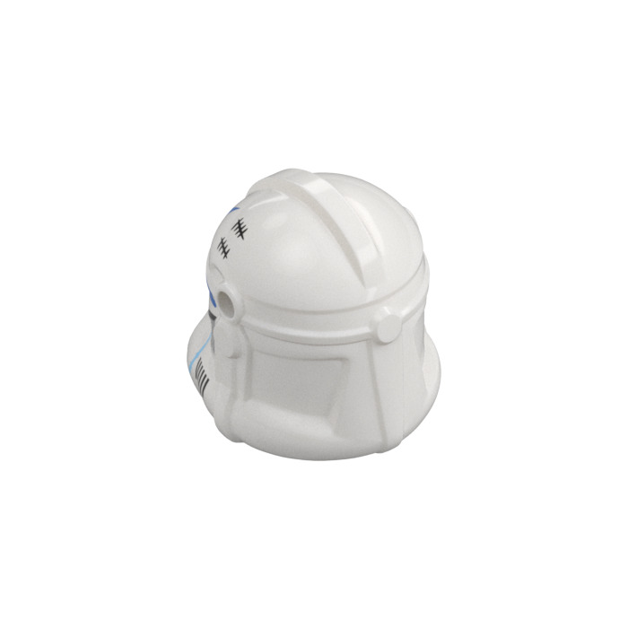 LEGO White Clone Trooper Helmet (Phase 2) with Holes with Captain Rex ...