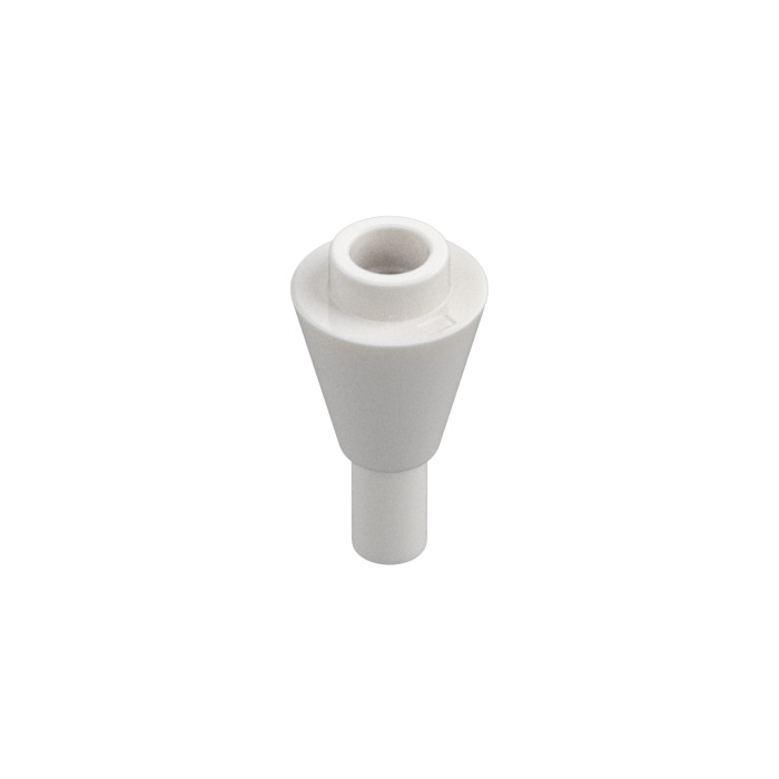LEGO White Cone 1 x 1 Inverted with Bar (11610) | Brick Owl