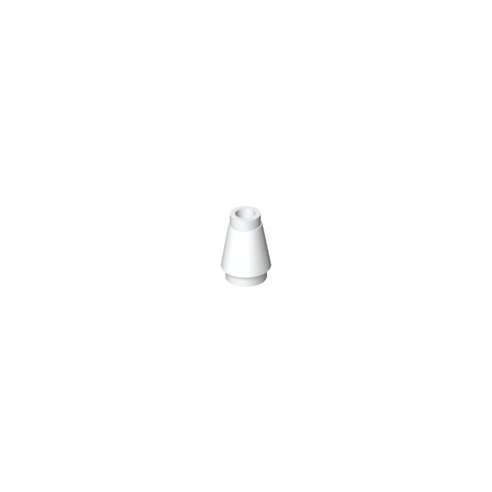 LEGO White Cone 1 x 1 with Top Groove (28701 / 59900) | Brick Owl ...