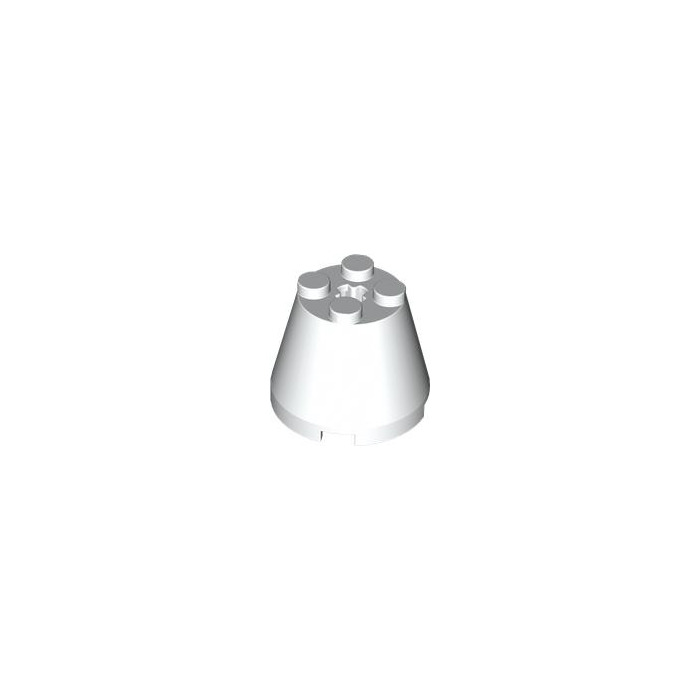 LEGO White Cone 3 x 3 x 2 with Axle Hole (6233 / 45176) | Brick Owl ...
