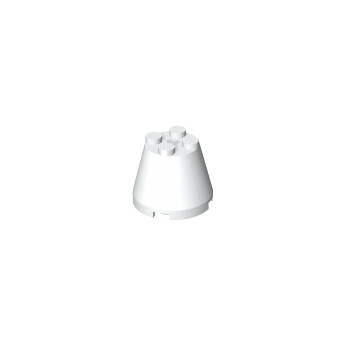 LEGO White Cone 3 x 3 x 2 with Axle Hole (6233 / 45176) | Brick Owl ...