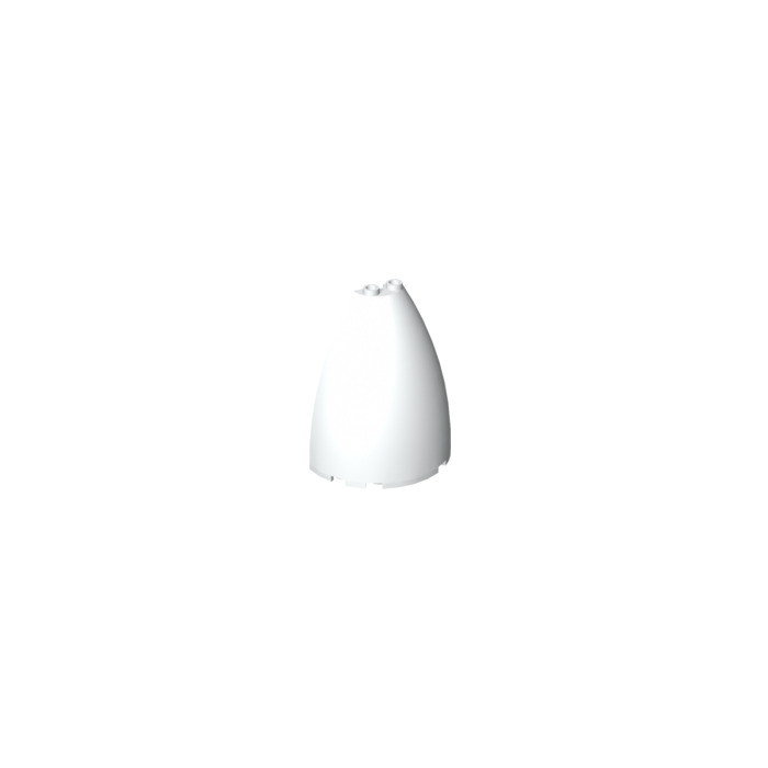 LEGO White Cone 3 x 6 x 6 Half Wall (18909 / 35155) | Brick Owl - LEGO ...