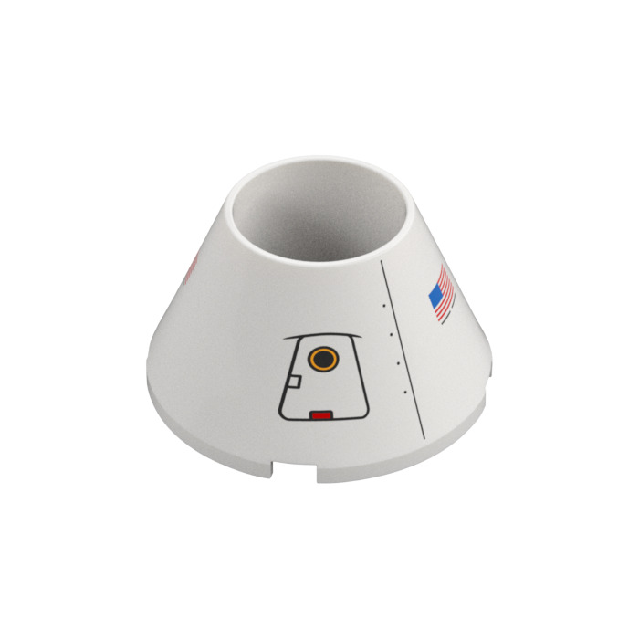 LEGO White Cone 4 x 4 x 2 Hollow with NASA Logo (4742 / 108099) | Brick ...