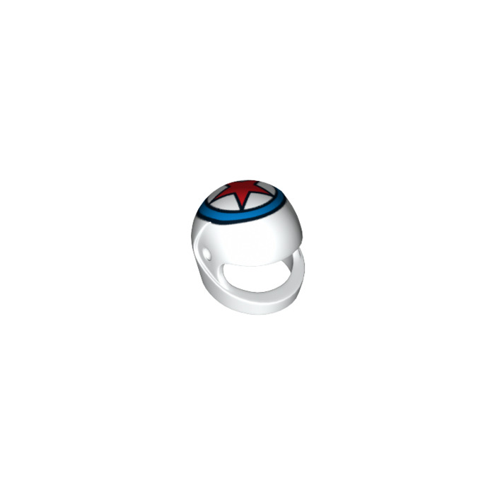 LEGO Crash Helmet with Red Star (Daredevil) (10100 / 30124) | Brick Owl
