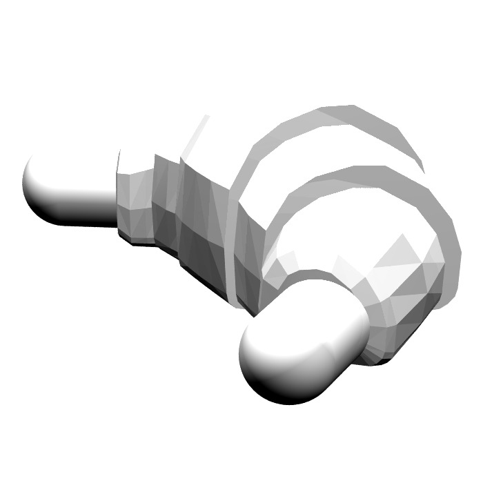 LEGO White Croissant with Rounded Ends (33125) | Brick Owl - LEGO ...