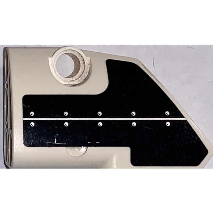 LEGO White Curved Panel 1 Left with Black Cockpit Front Sticker (87080 ...