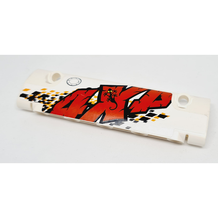 LEGO White Curved Panel 11 x 3 with 2 Pin Holes with Filler Cap and ...