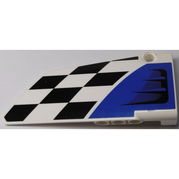 LEGO White Curved Panel 18 Right with Air Intake and Black and White ...