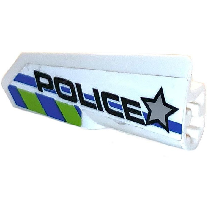 LEGO White Curved Panel 21 Right with Police Sticker (11946) | Brick ...