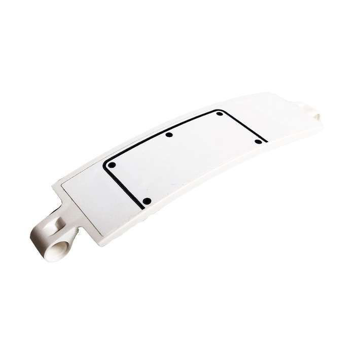 LEGO White Curved Panel 3 x 13 with Pin Holes with Sunroof left part ...