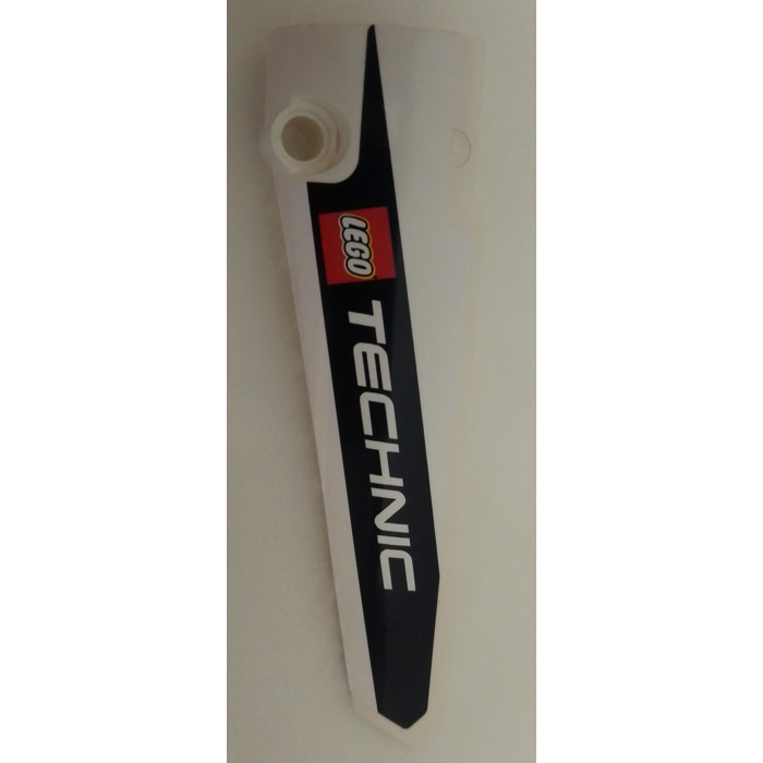 LEGO White Curved Panel 6 Right with Lego Technic Sticker (64393 ...