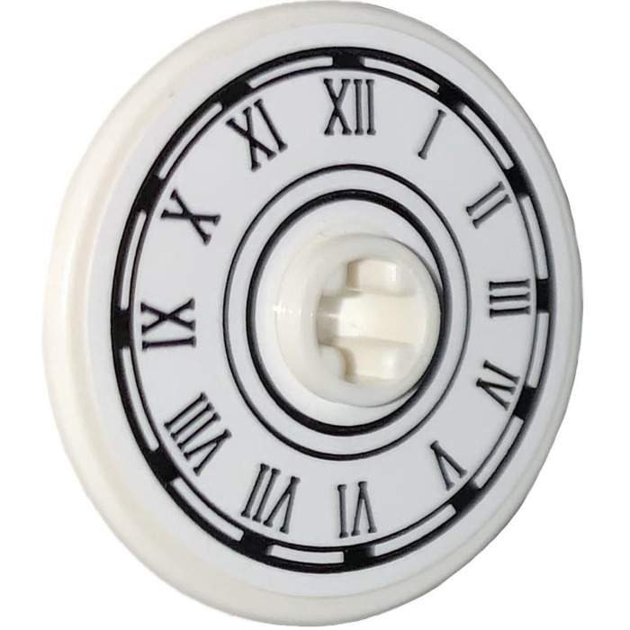 LEGO White Disk 3 x 3 with Clock Sticker (2723) | Brick Owl - LEGO ...
