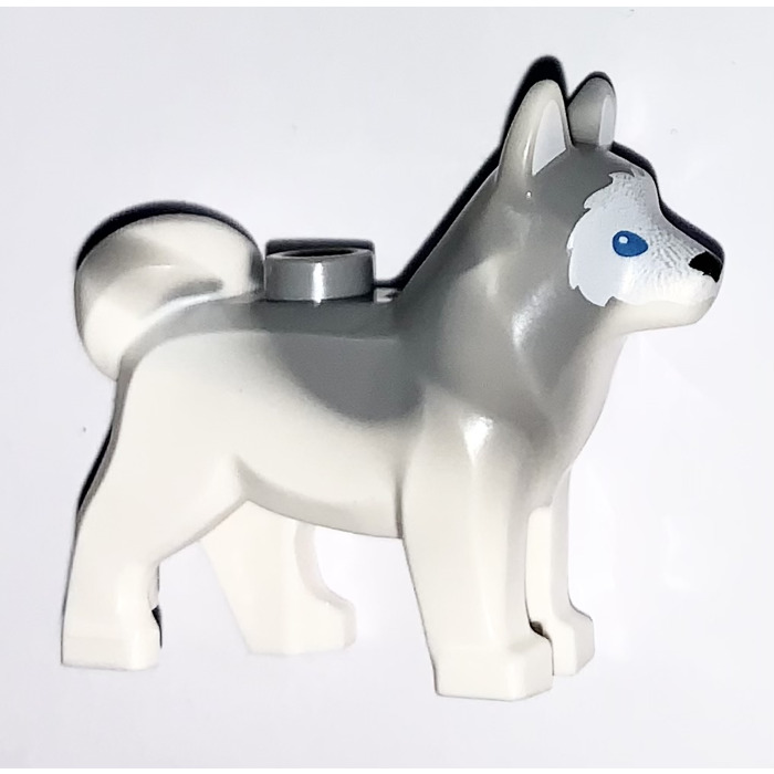 LEGO White Dog - Husky with Blue Eyes | Brick Owl - LEGO Marketplace