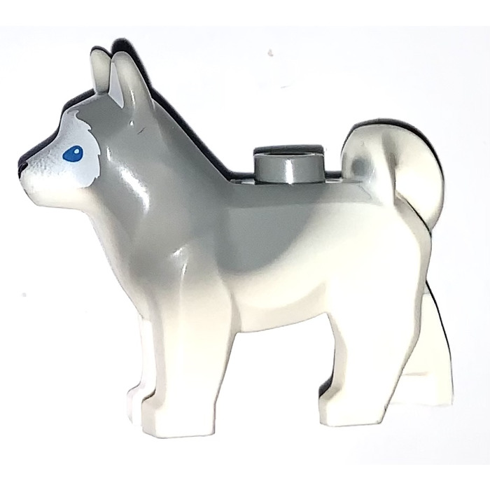 LEGO White Dog - Husky with Blue Eyes | Brick Owl