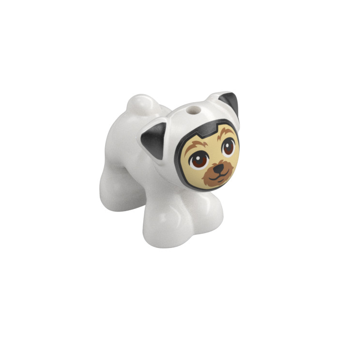 LEGO White Dog - Pug with Space Helmet (24111 / 107651) | Brick Owl ...