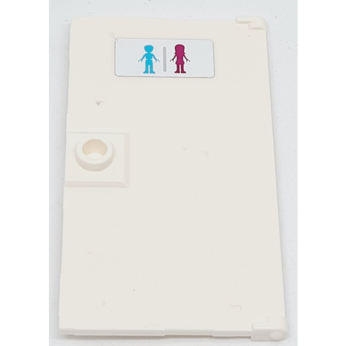 LEGO Door 1 x 4 x 6 with Stud Handle with Unisex Restroom Sign Sticker ...