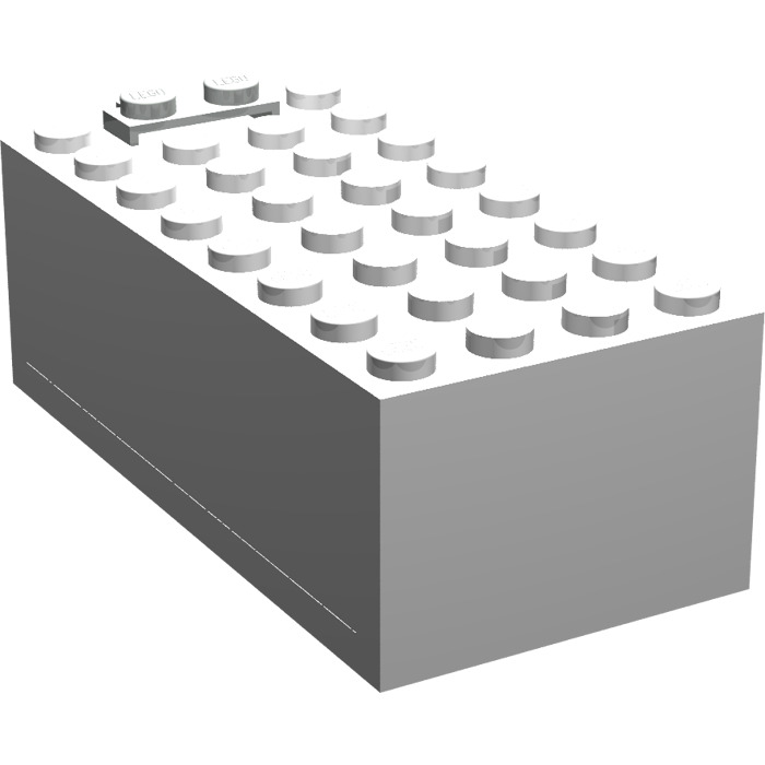LEGO Weiß Electric 9V Battery Box 4 x 8 x 2.3 mit Unterseite Deckel ...