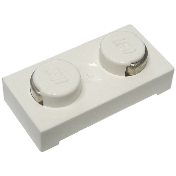 LEGO White Electric Plate 1 x 2 with Contacts (4755 / 73532) | Brick Owl