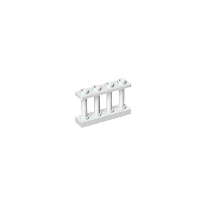 LEGO White Fence Spindled 1 x 4 x 2 with 4 Top Studs (15332) | Brick ...