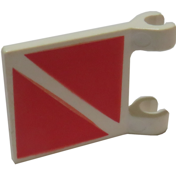 LEGO Flag 2 x 2 with Diver Stripe without Flared Edge (2335 / 82697 ...