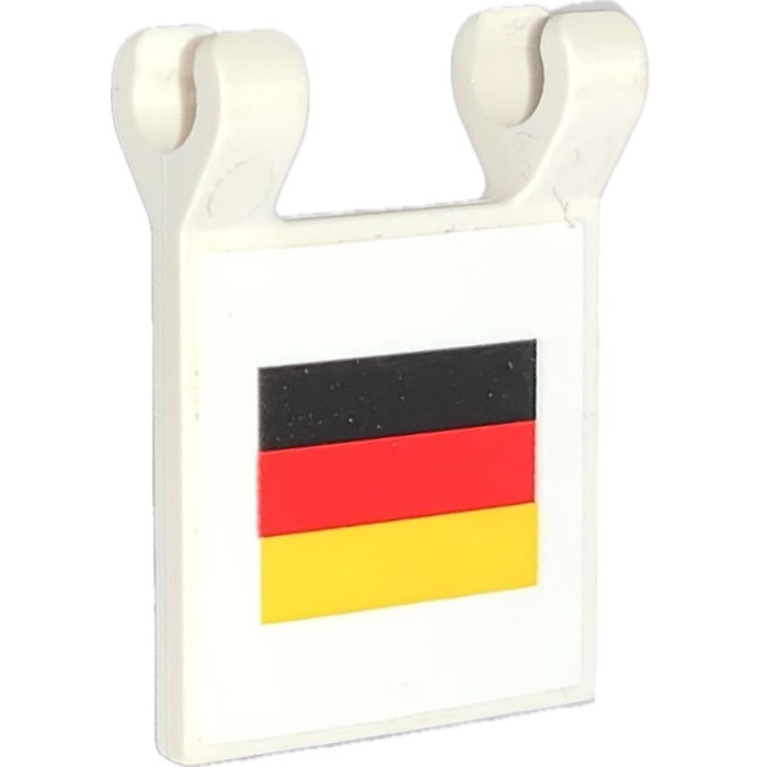LEGO White Flag 2 x 2 with German Flag Sticker without Flared Edge ...