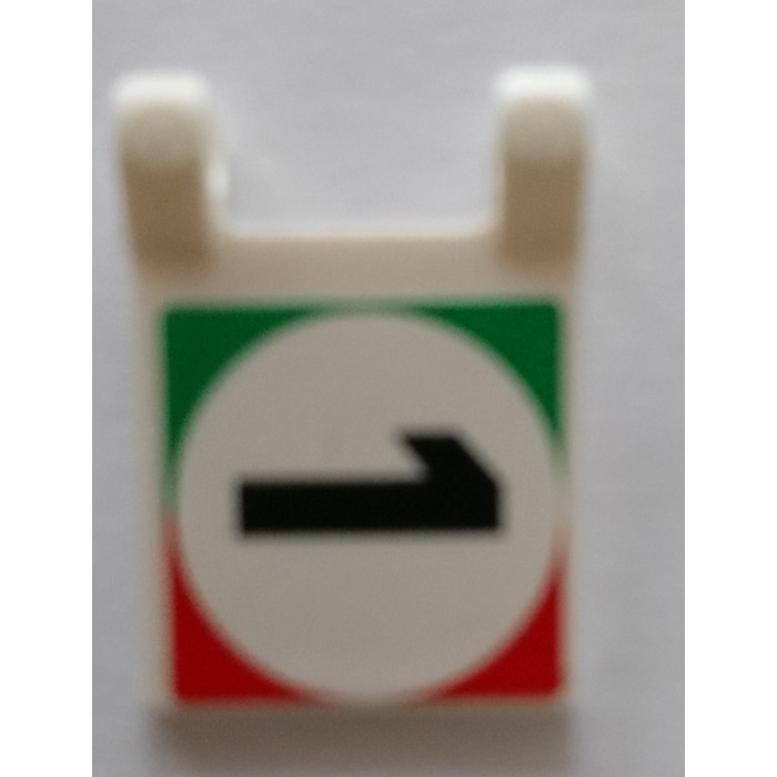 LEGO White Flag 2 x 2 with Italian Flag with "1" Stickers without ...