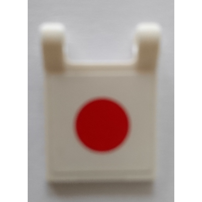 LEGO White Flag 2 x 2 with Japan Flag Sticker without Flared Edge (2335 ...