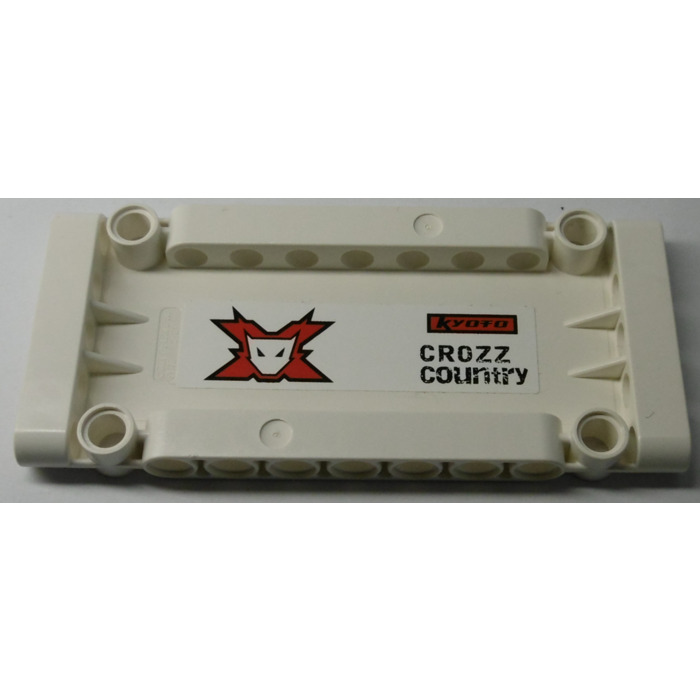 LEGO White Flat Panel 5 x 11 with 'CROZZ COUNTRY', World Racers Logo ...