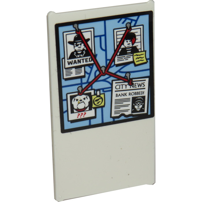 LEGO White Glass for Window 1 x 4 x 6 with Wanted Posters Sticker (6202 ...