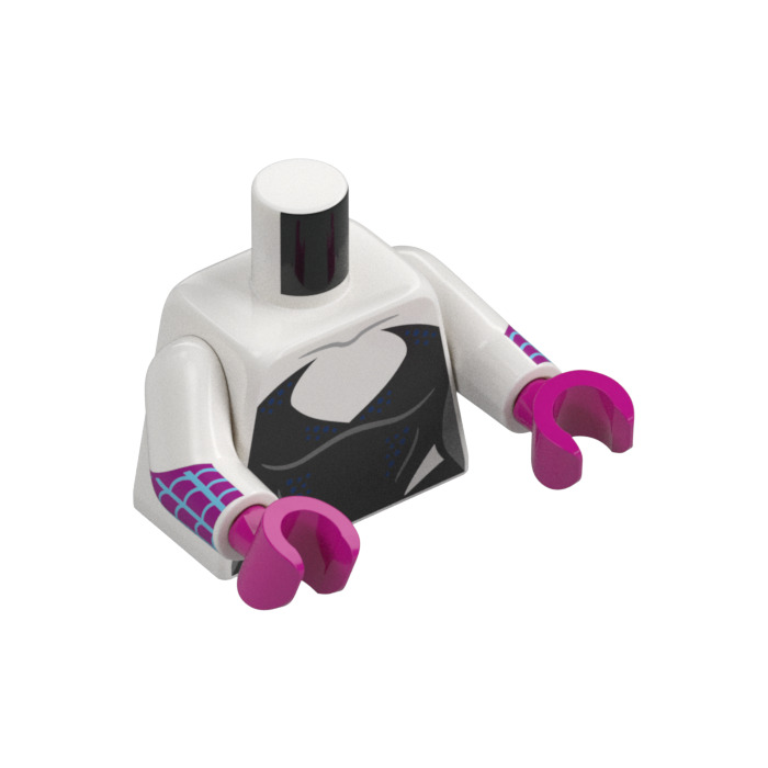 LEGO White Gwen Stacy / Spider Gwen Torso (973) | Brick Owl - LEGO ...