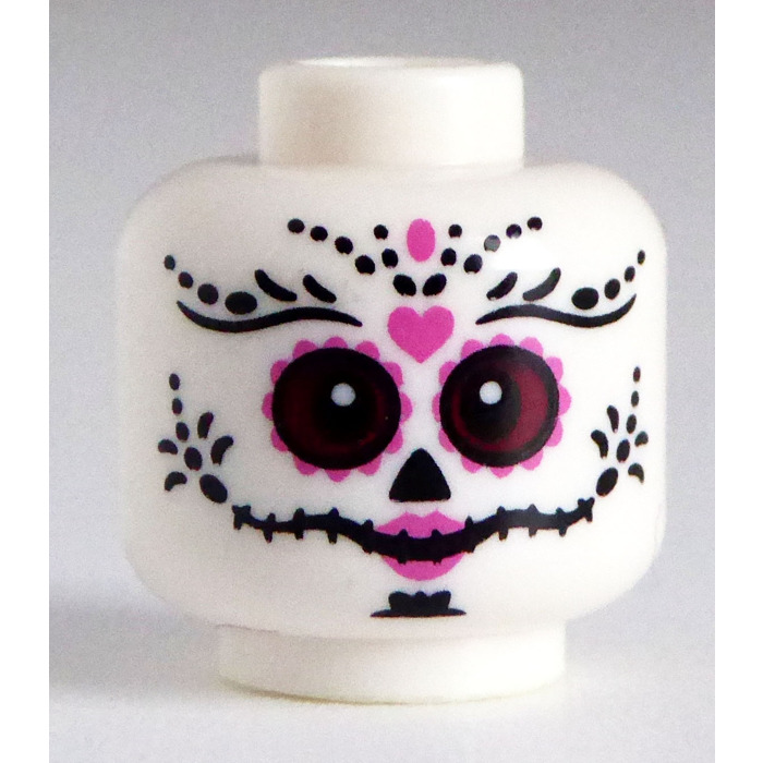 LEGO White Head Skeleton with Dark Red Eyes and Stitched Mouth (3626 ...