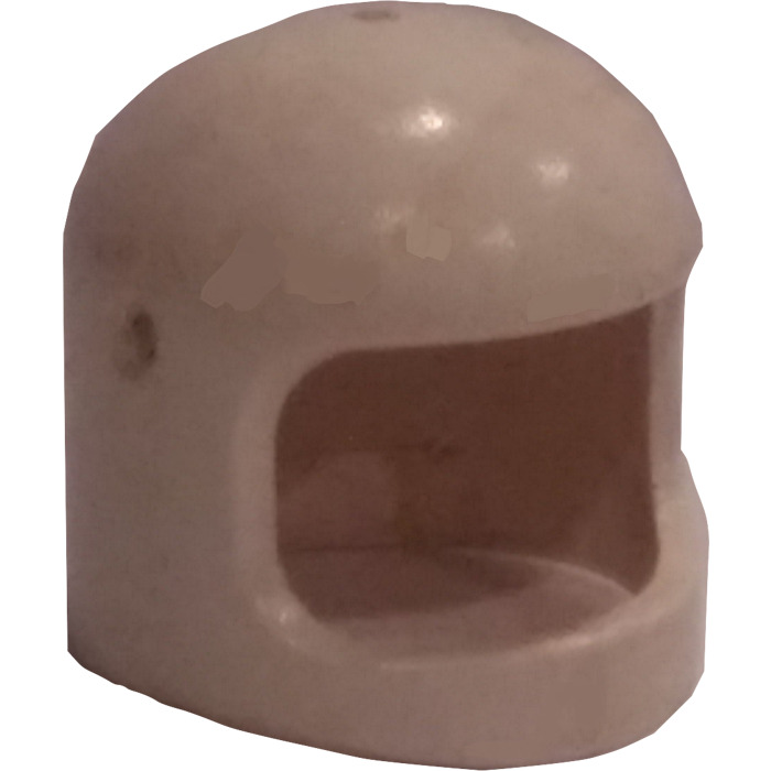 LEGO White Helmet with Thin Chinstrap and Visor Dimples (3842) | Brick ...