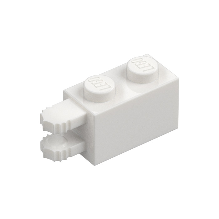 LEGO White Hinge Brick 1 x 2 with Horizontal Fingers (30540 / 54672 ...
