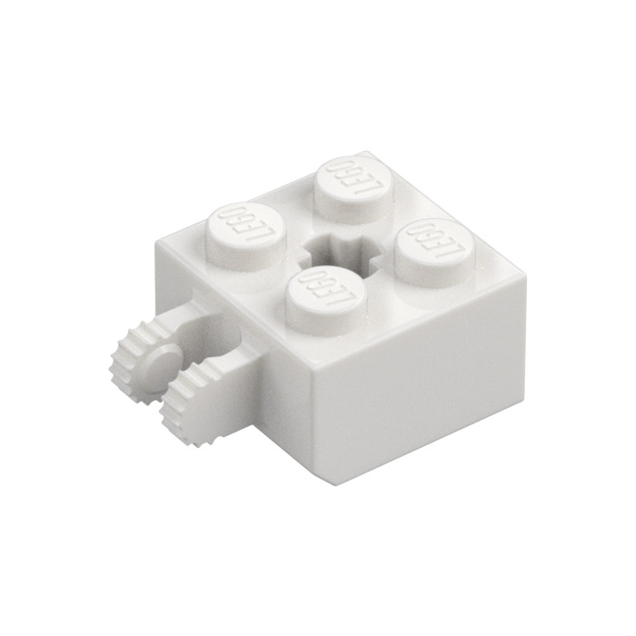 LEGO White Hinge Brick 2 x 2 with Dual Fingers (40902 / 53029) | Brick ...