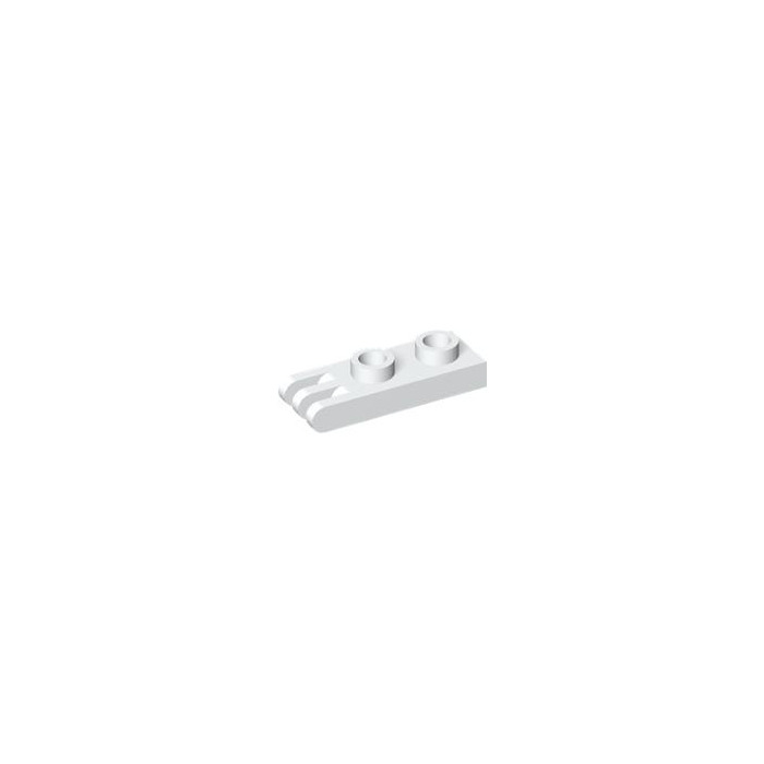 LEGO White Hinge Plate 1 x 2 with 3 fingers and Hollow Studs (4275 ...