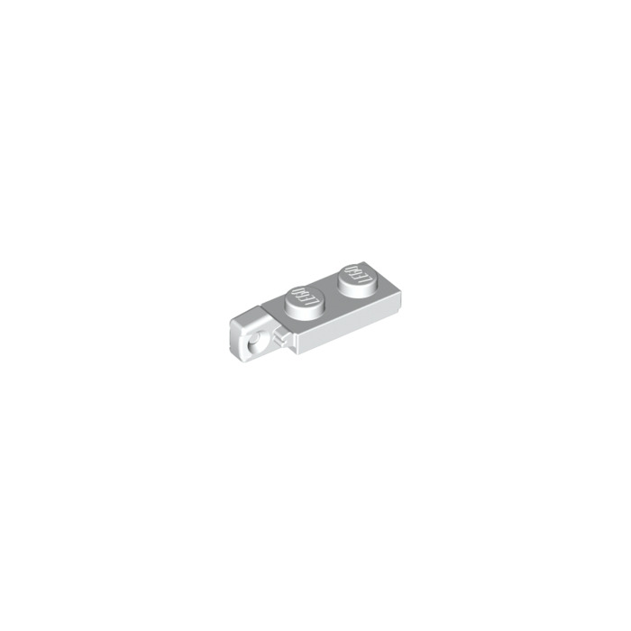 LEGO White Hinge Plate 1 x 2 with Single Finger on End Vertical with ...