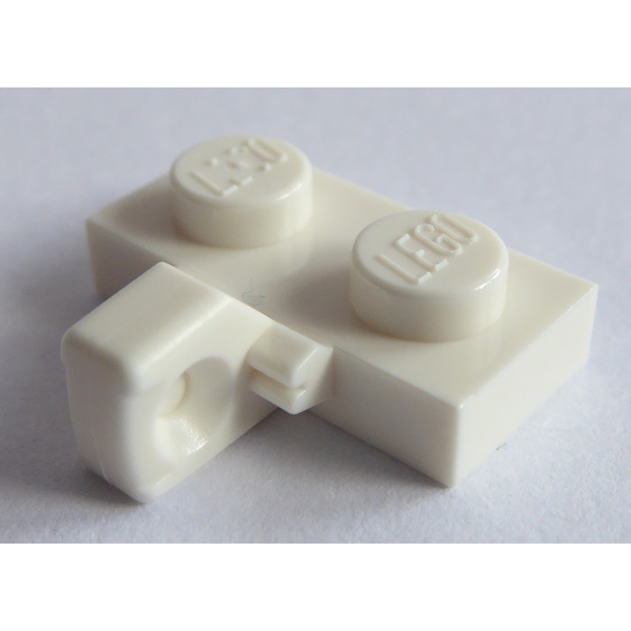 LEGO White Hinge Plate 1 x 2 with Vertical Locking Stub without Bottom ...
